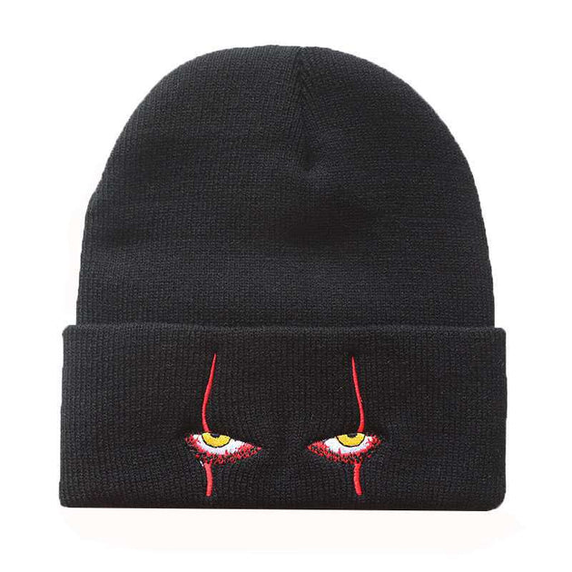 Pennywise scary eyes horror clown eyes knitted warm hip-hop hat – Yonmos