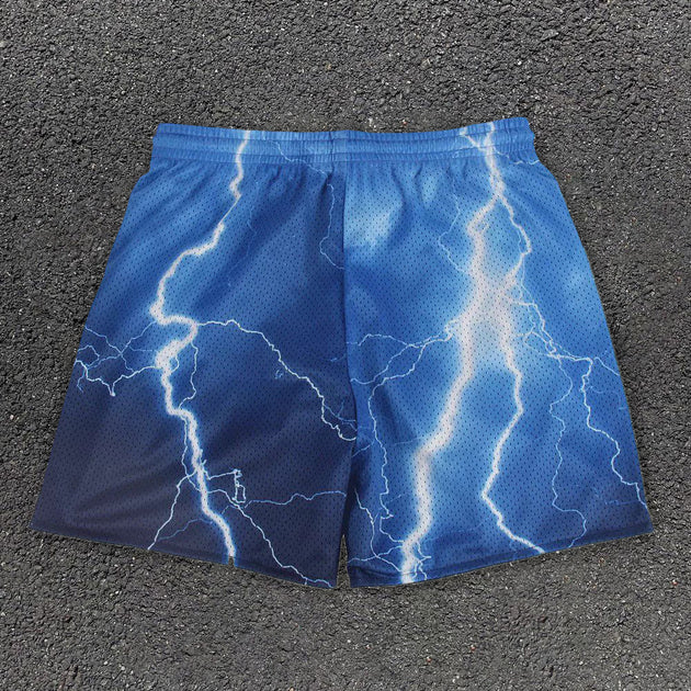 Lightning Cross Street Mesh Shorts – Yonmos