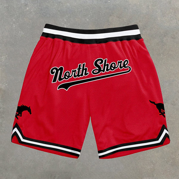 Statement Alphabet Mustang Print Shorts – Yonmos